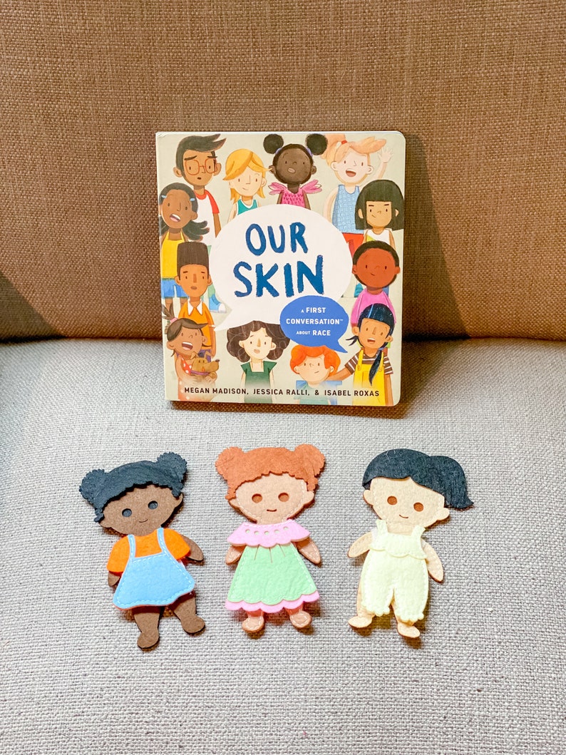 Personalized Felt Doll in 3 Skin Tones & 12 Hairstyles, Custom Felt ...
