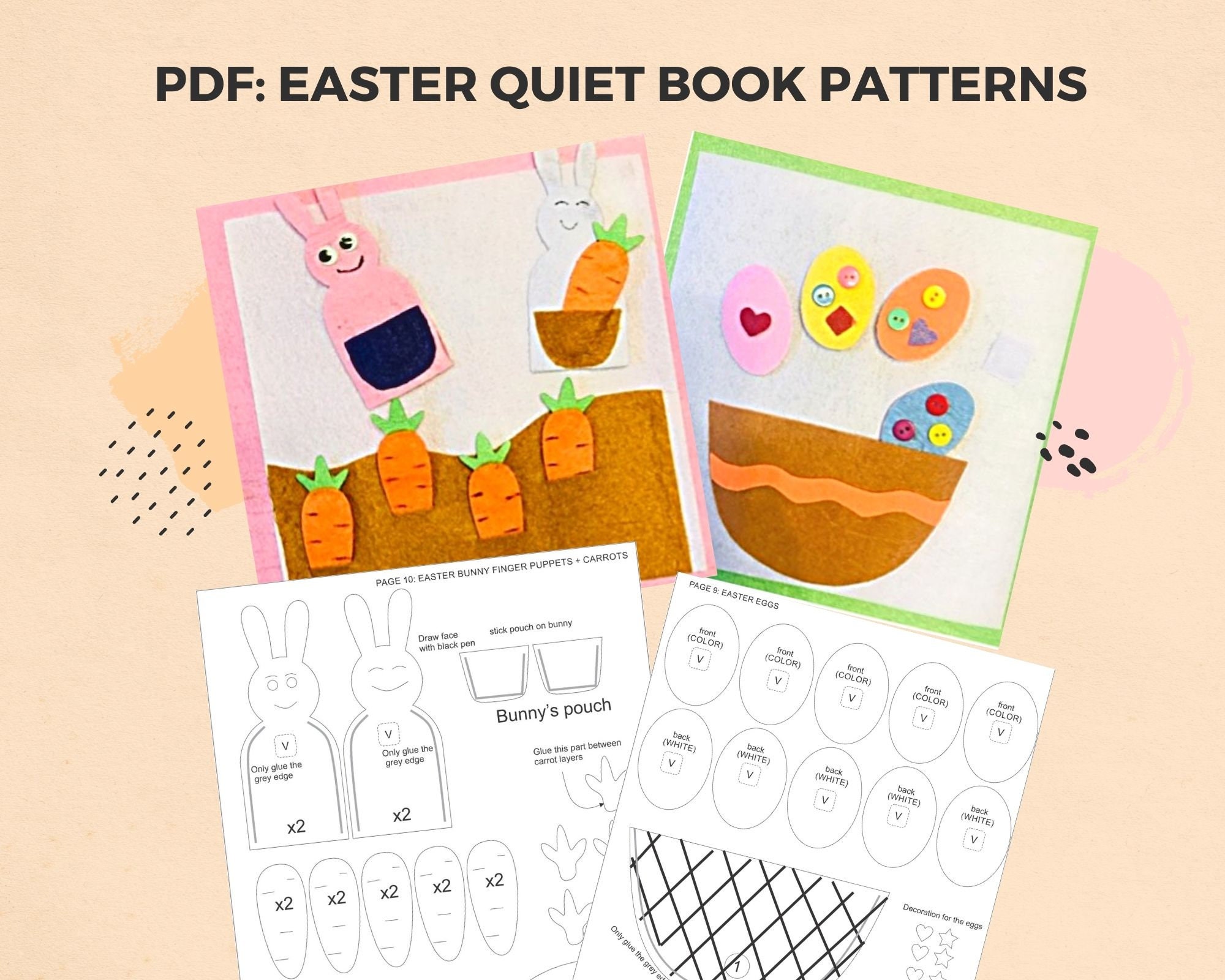 EASTER Quiet Book PDF | Quiet Book DIY | Super Simple Quiet Book ...