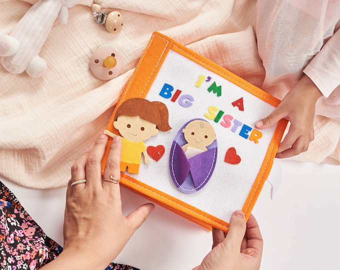 I Am a Big Sister | Quiet Book for Toddlers | Personalized Gift for Big ...