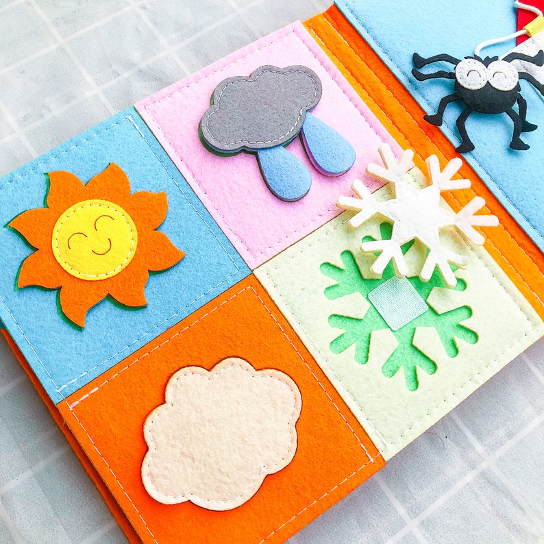 Custom Nursery Rhymes Quiet Book With Finger Puppet Set, Five Little ...