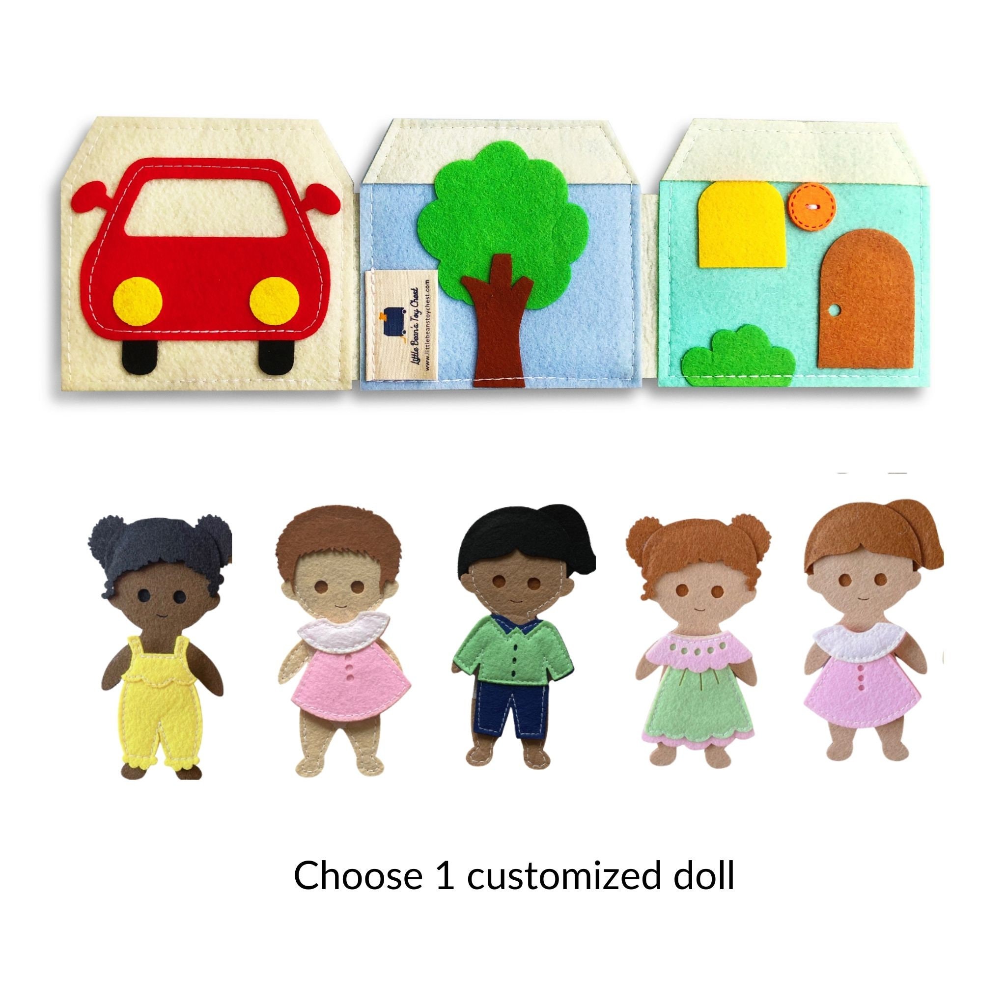 Portable Doll House Mini Quiet Books With Personalized Dolls ...