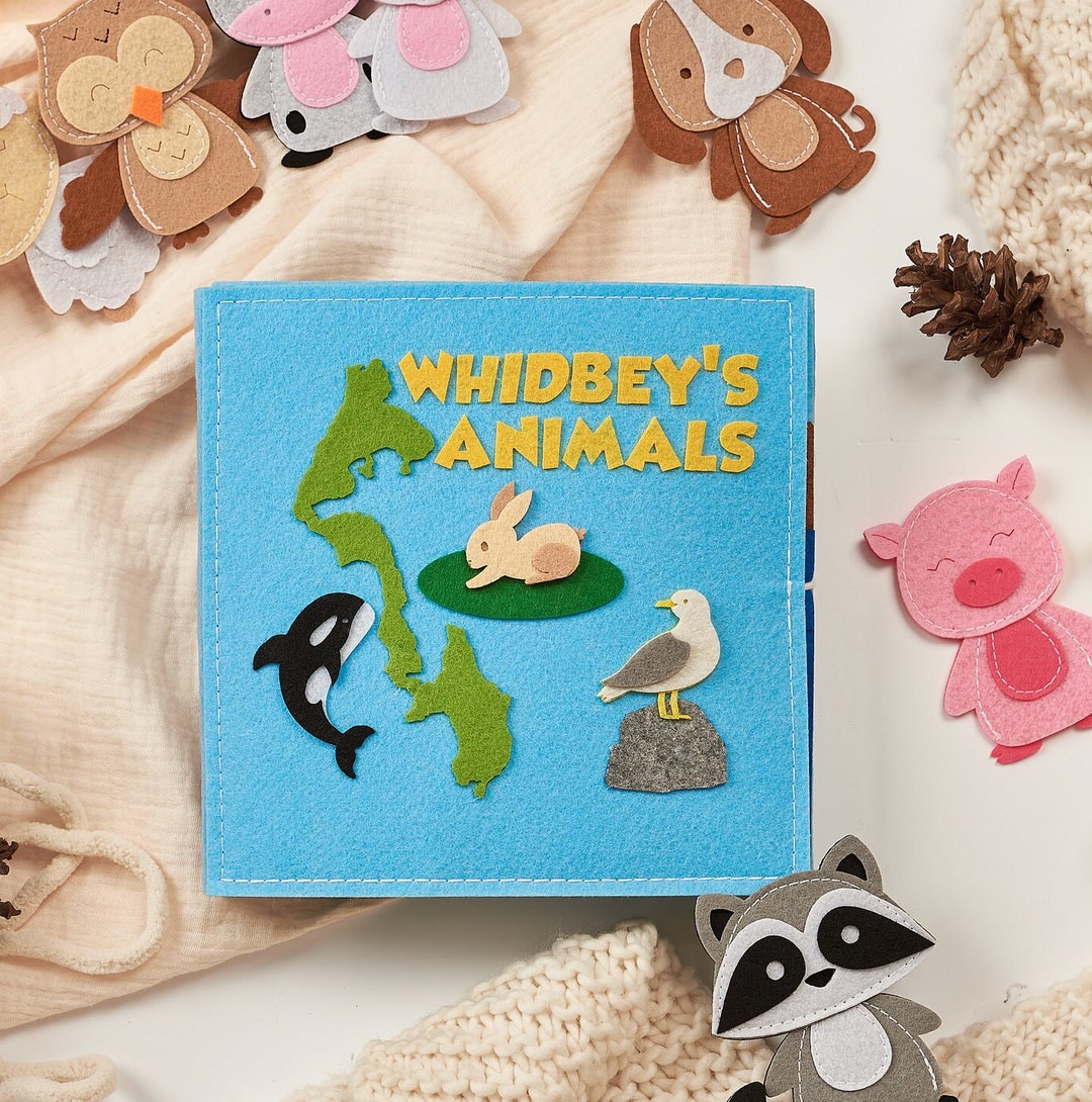 Whidbey's Animals Quiet Book and Finger Puppets, Personalized Gift for ...