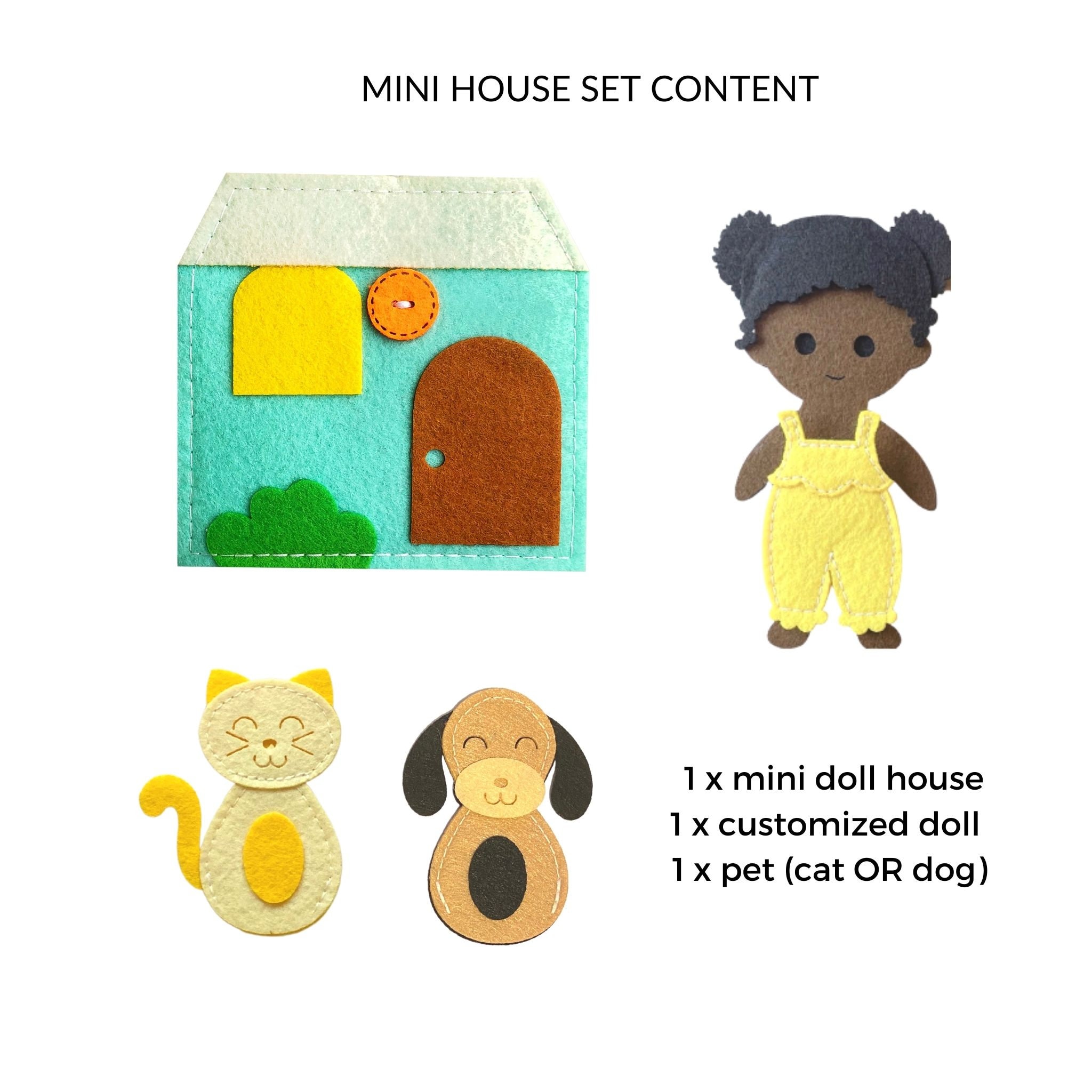 Portable Doll House Mini Quiet Books With Personalized Dolls ...