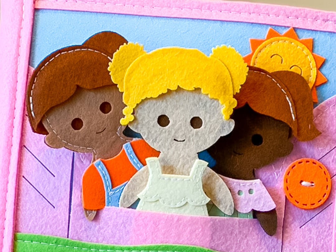 Personalized Felt Doll in 3 Skin Tones & 12 Hairstyles, Custom Felt ...