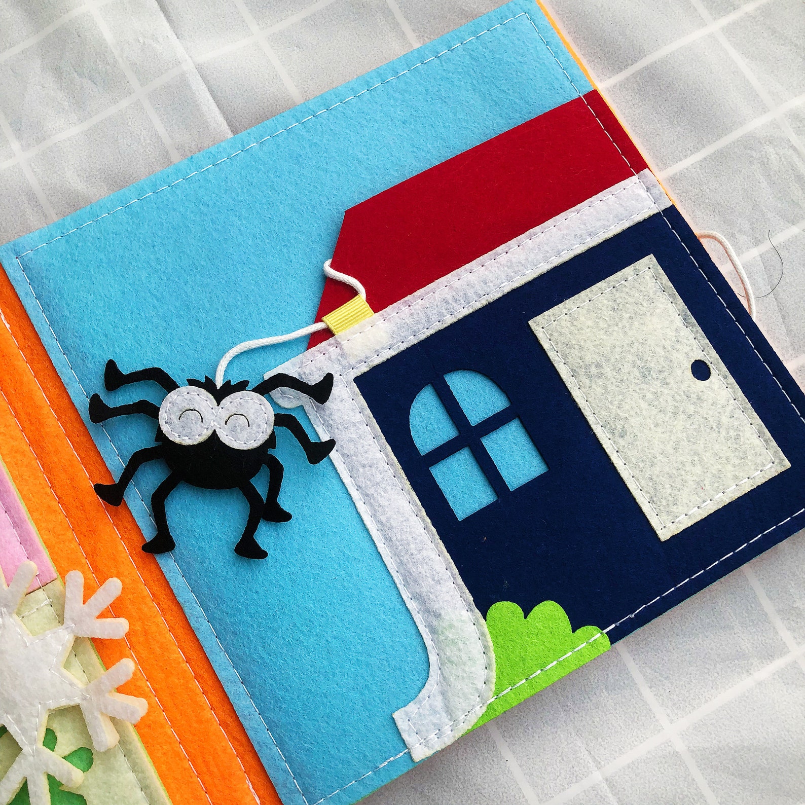 Custom Nursery Rhymes Quiet Book With Finger Puppet Set, Five Little ...