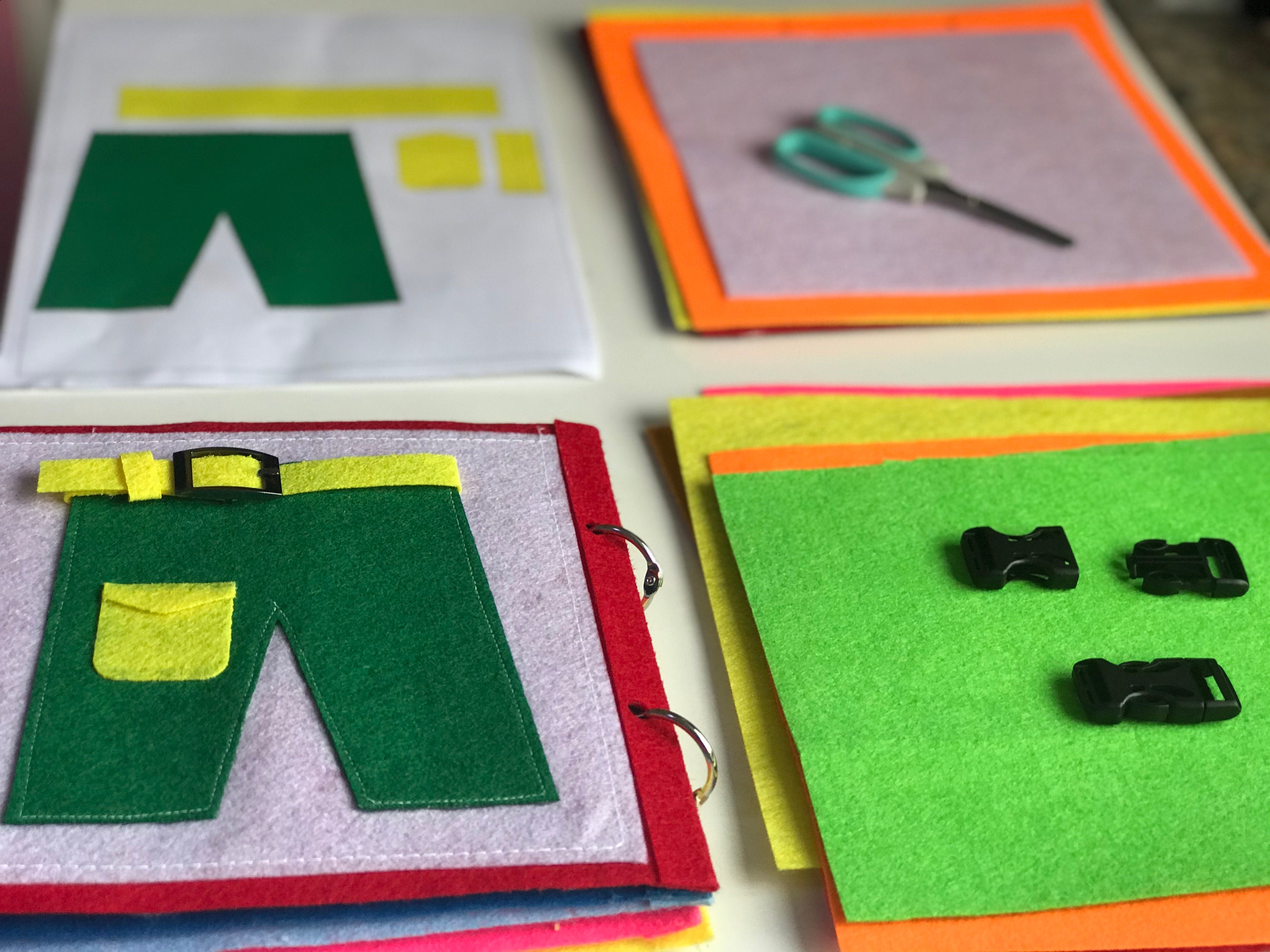 Montessori Quiet Book Patterns & DIY Kit Quiet Book Toddler Easy DIY ...