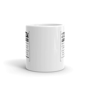 System Administrator Mug, System Administrator Gift, Present for System ...