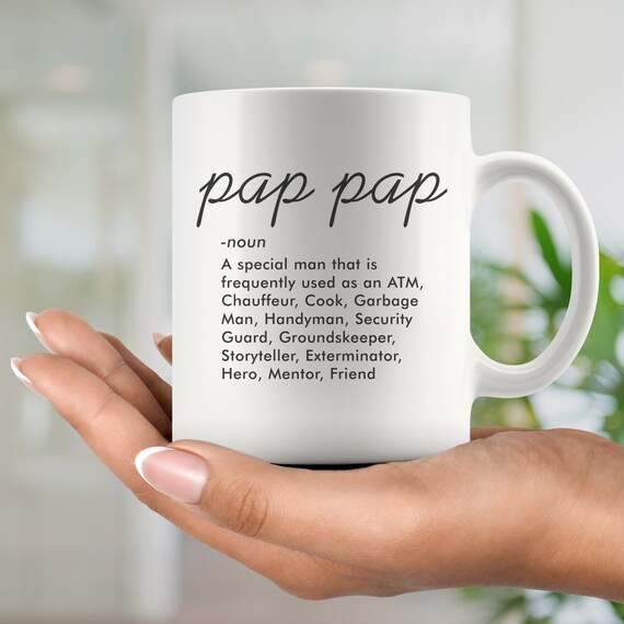 Pap Pap Mug Pap Pap Definition Mug Dad Gift Idea Funny Mug | Etsy