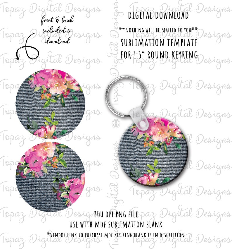 Sculpting & Forming Craft Supplies & Tools 1.5 Round Key Ring Design ...