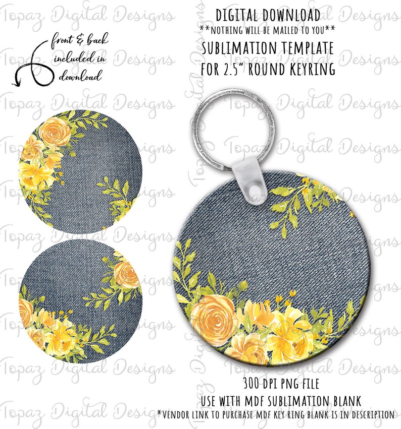 Sculpting & Forming Craft Supplies & Tools 1.5 Round Key Ring Design ...