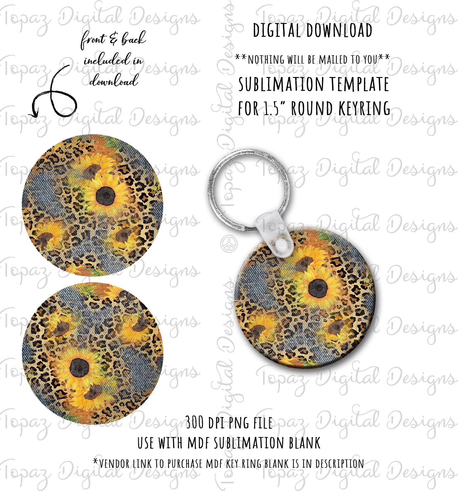 Sculpting & Forming Craft Supplies & Tools 1.5 Round Key Ring Design ...