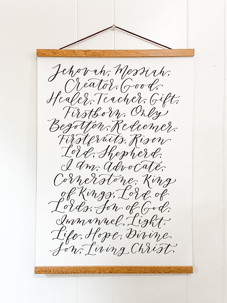 Names of Jesus Christ, "his Name" Digital Download 300 DPI 8x10, 11x14 ...
