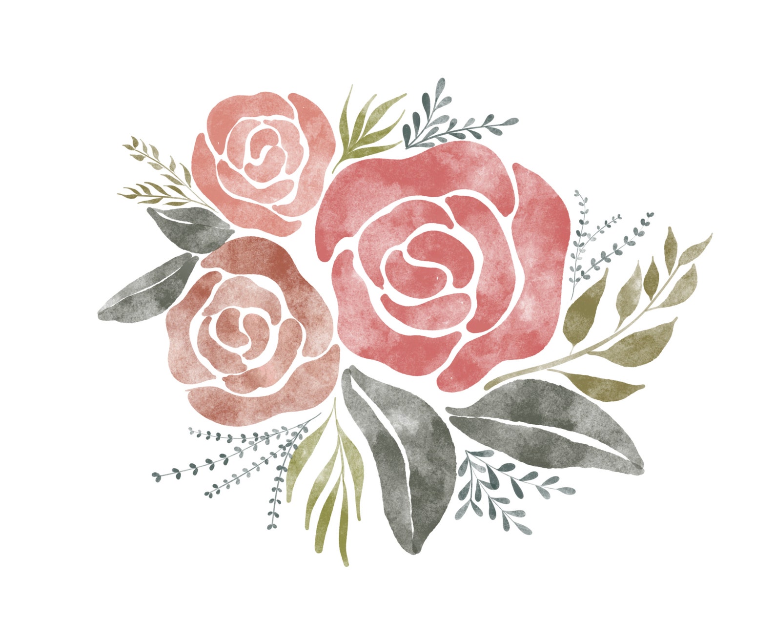 Floral Art Printable Digital Download - Etsy