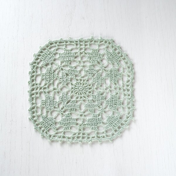 Square Crochet Doily - Etsy