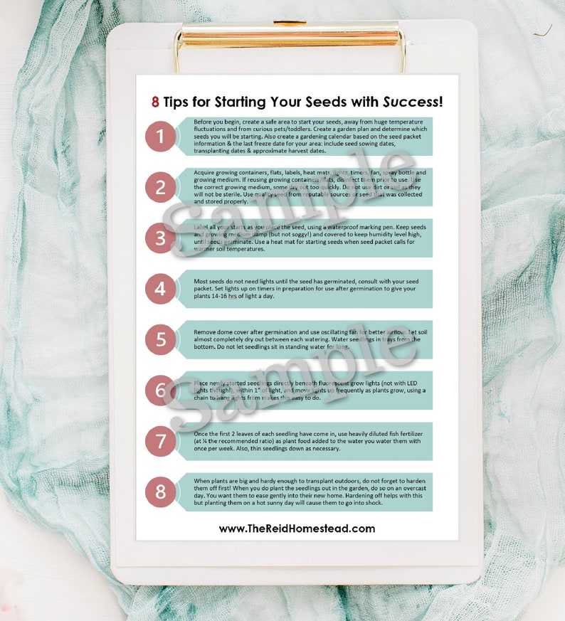 Seed Starting Guide Printable Bundle | Tips and Calendar for Starting ...