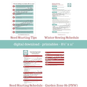 Seed Starting Guide Printable Bundle | Tips and Calendar for Starting ...