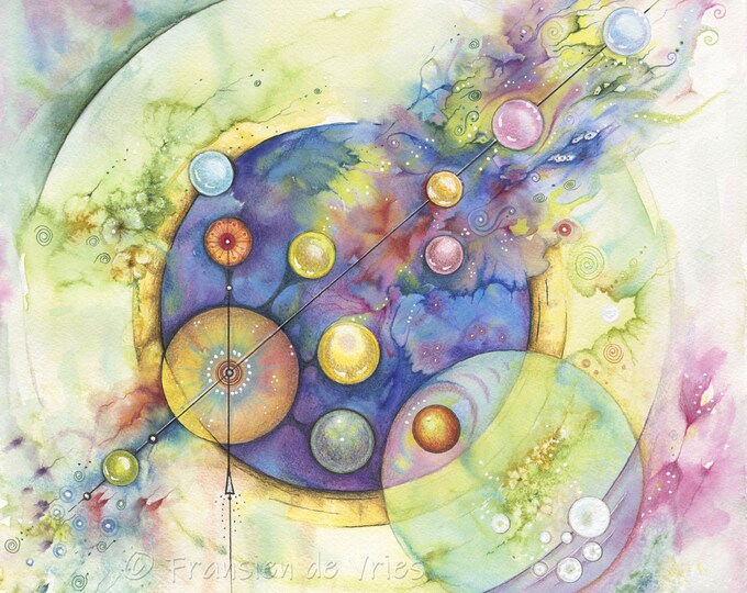 Original Painting free, Let It Flow, Watercolor, Spiritual, Healing Art ...