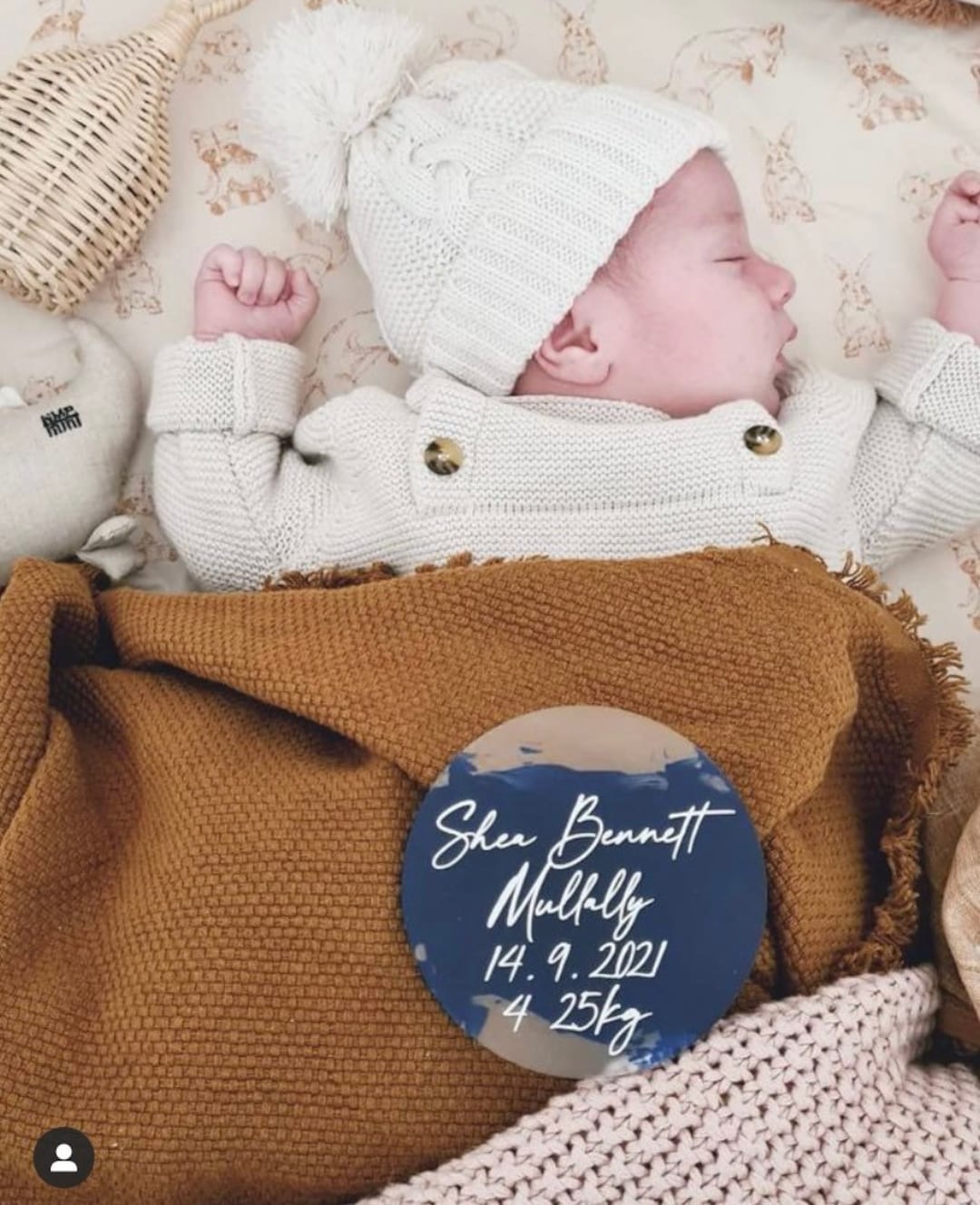 Acrylic Baby Announcement Disc Baby Pregnancy Discs Baby Birth Disc ...