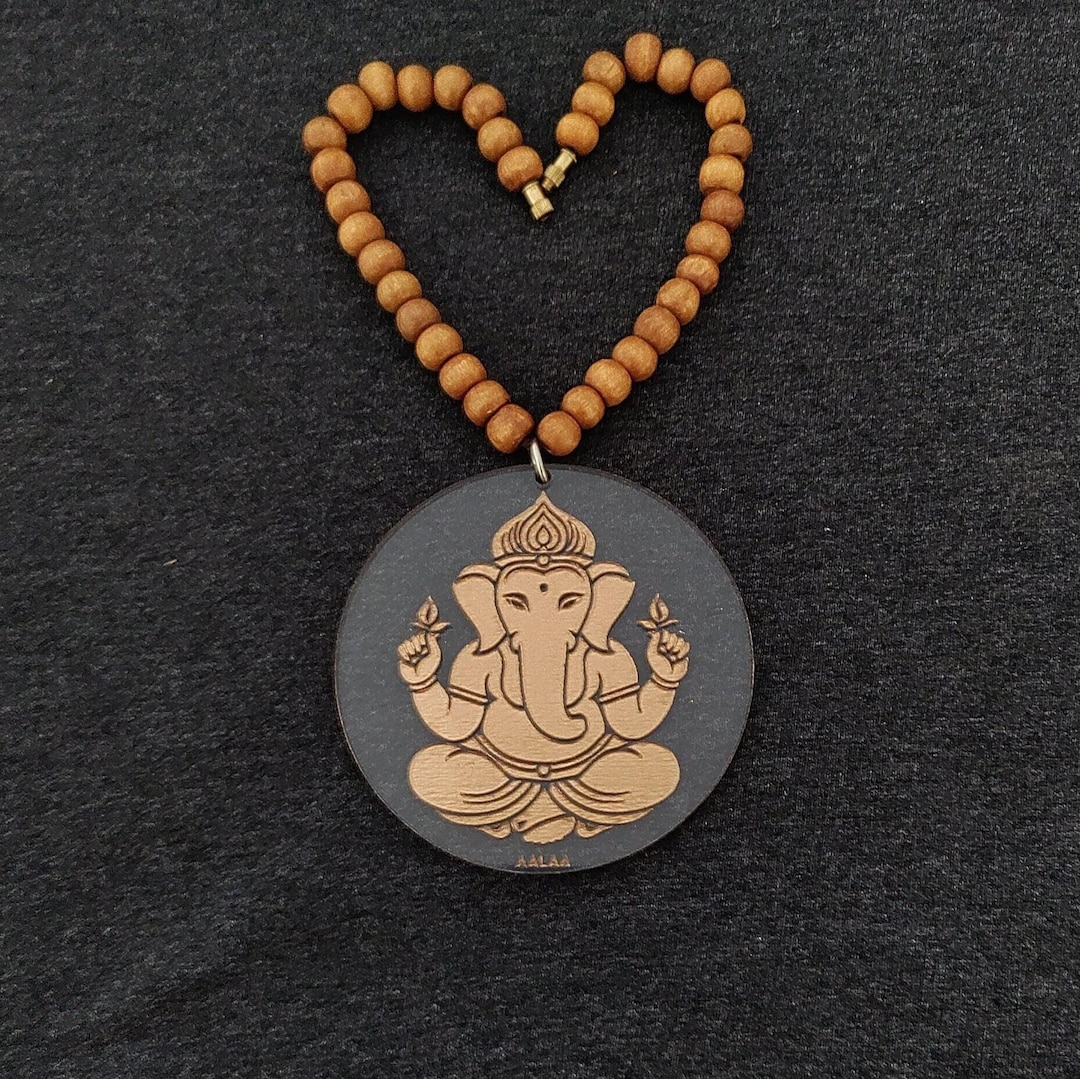 Golden Ganesha Car Hanging | Hindu Car Charm | Gold Acrylic Ganesha ...