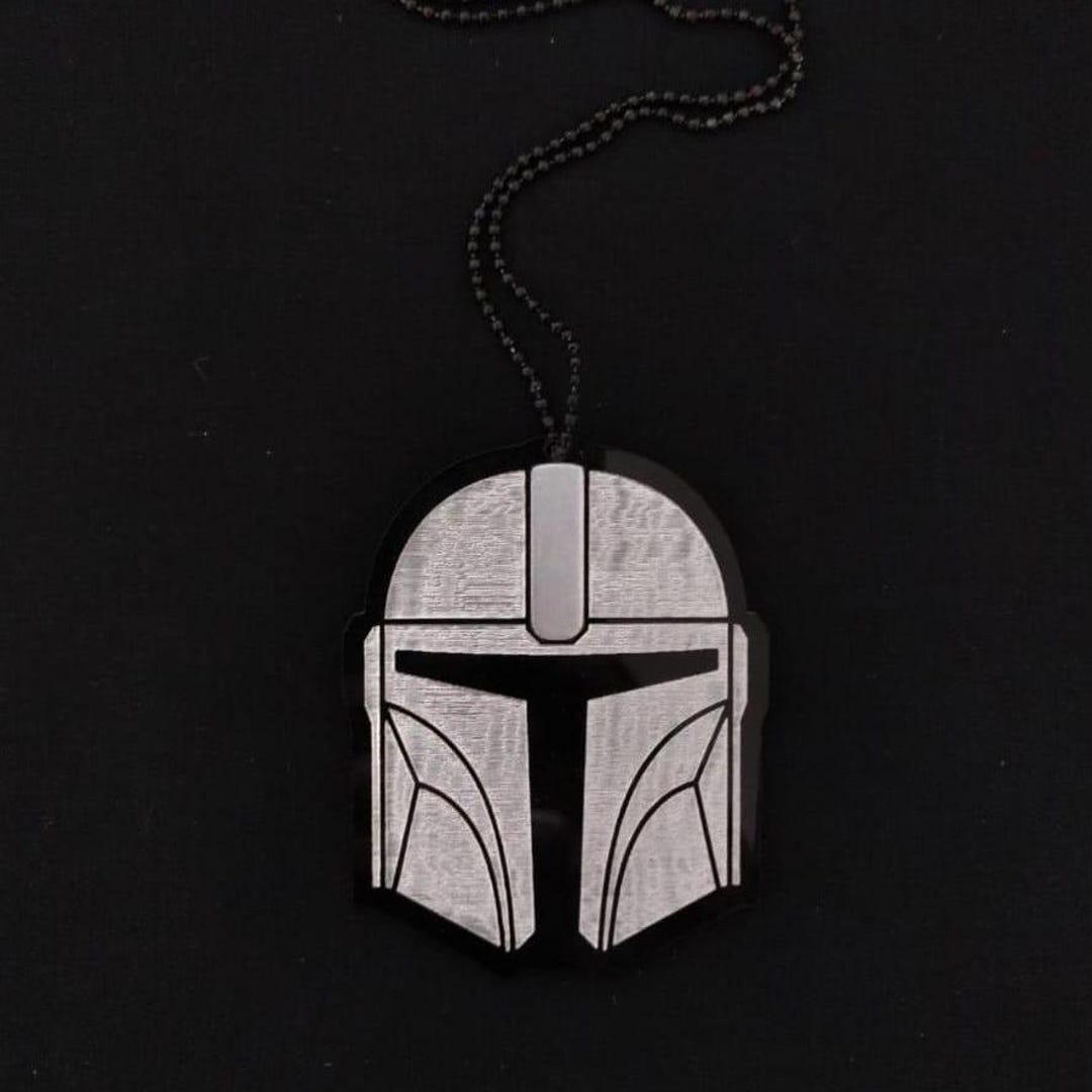 Star Wars Mandalorian Car Charm | Mando Helmet Hanging Ornament ...