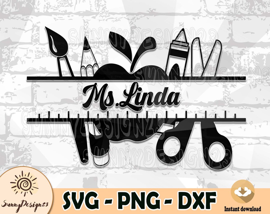 CUSTOM Name Frame School Svg School Supplies Svg Student - Etsy