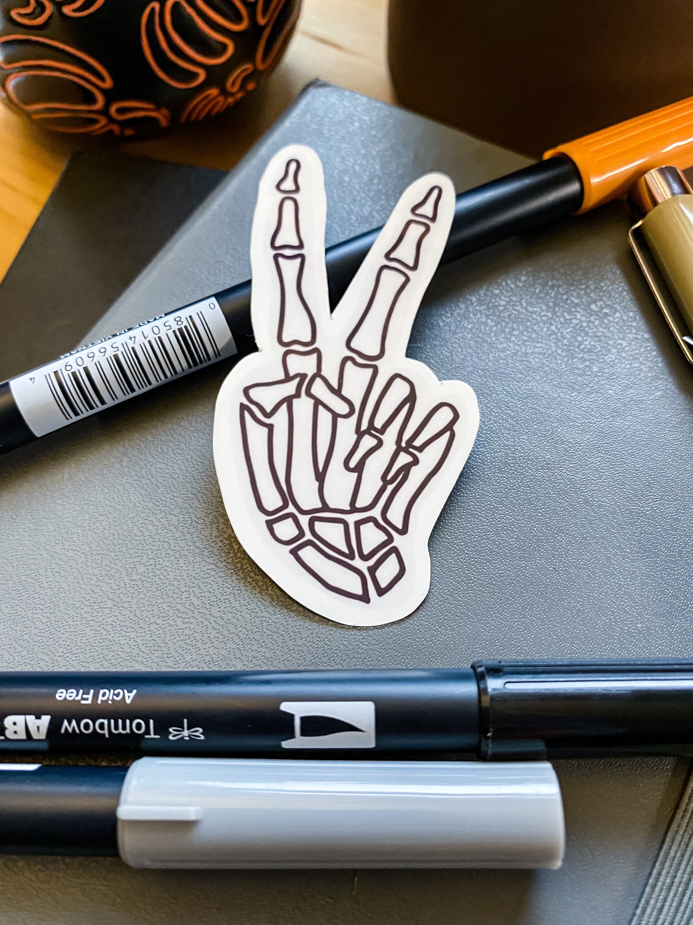 Skeleton Sticker / Halloween Sticker / Waterproof Sticker / - Etsy