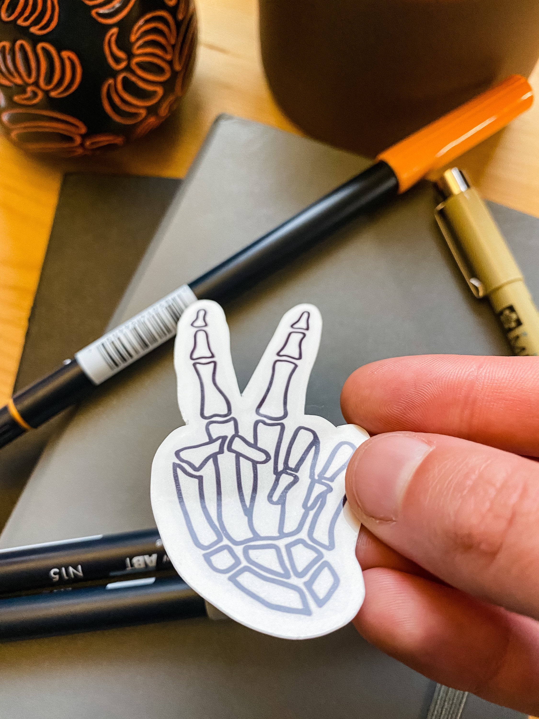 Skeleton Sticker / Halloween Sticker / Waterproof Sticker / - Etsy