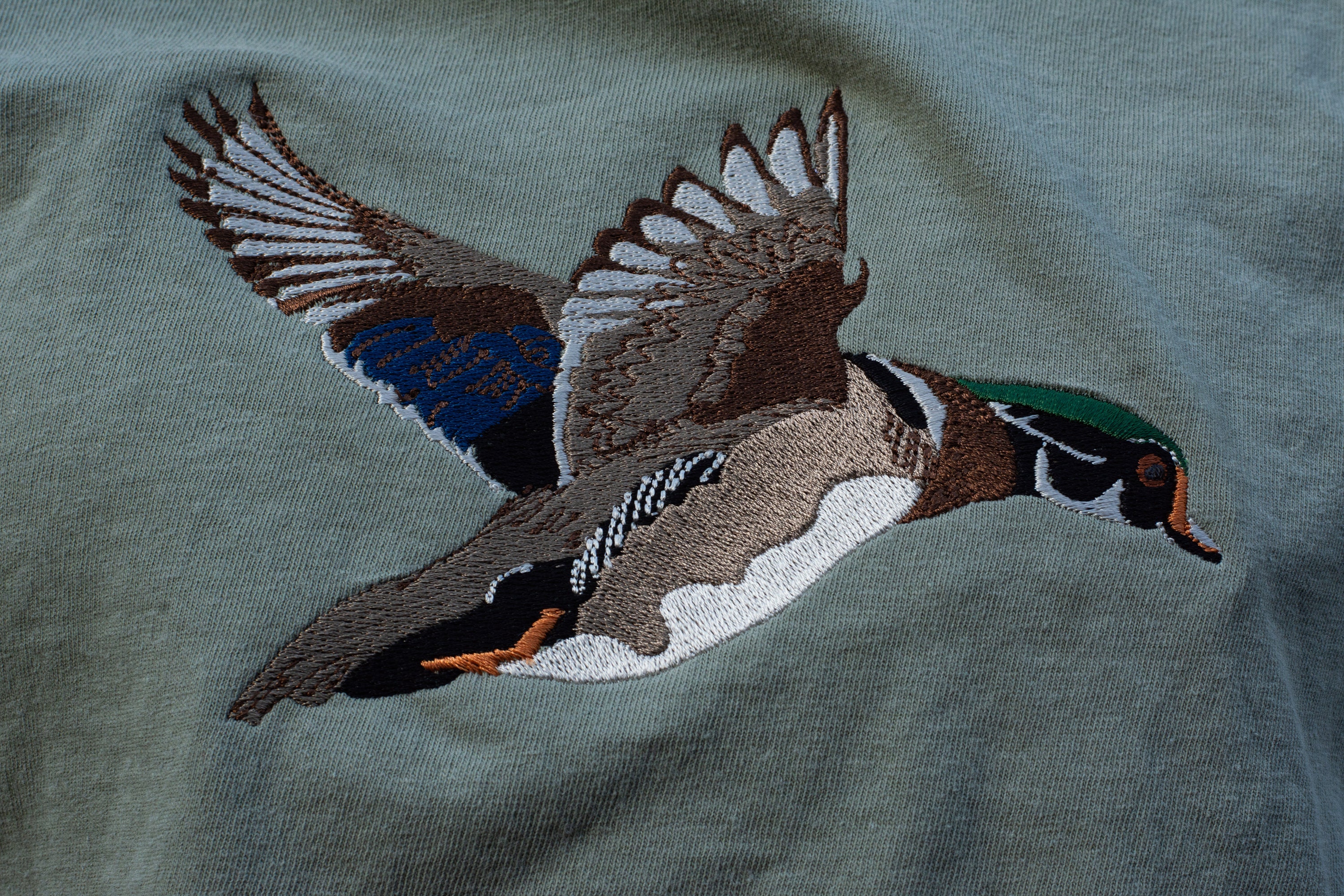 Wood Duck Sweatshirt, Bird Embroidery, Embroidered Sweatshirt, Duck ...