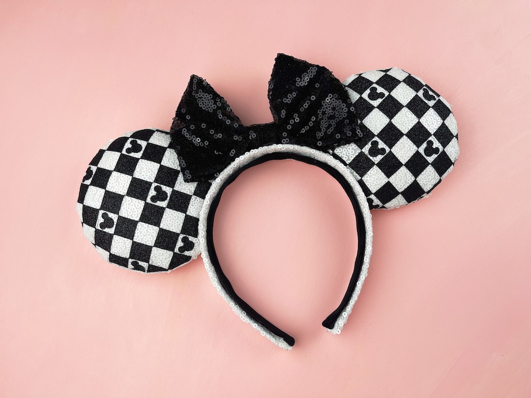 Checkered Mouse Ears, Mickey Ears, Minnie Ears, Disney Mouse Ears - Etsy