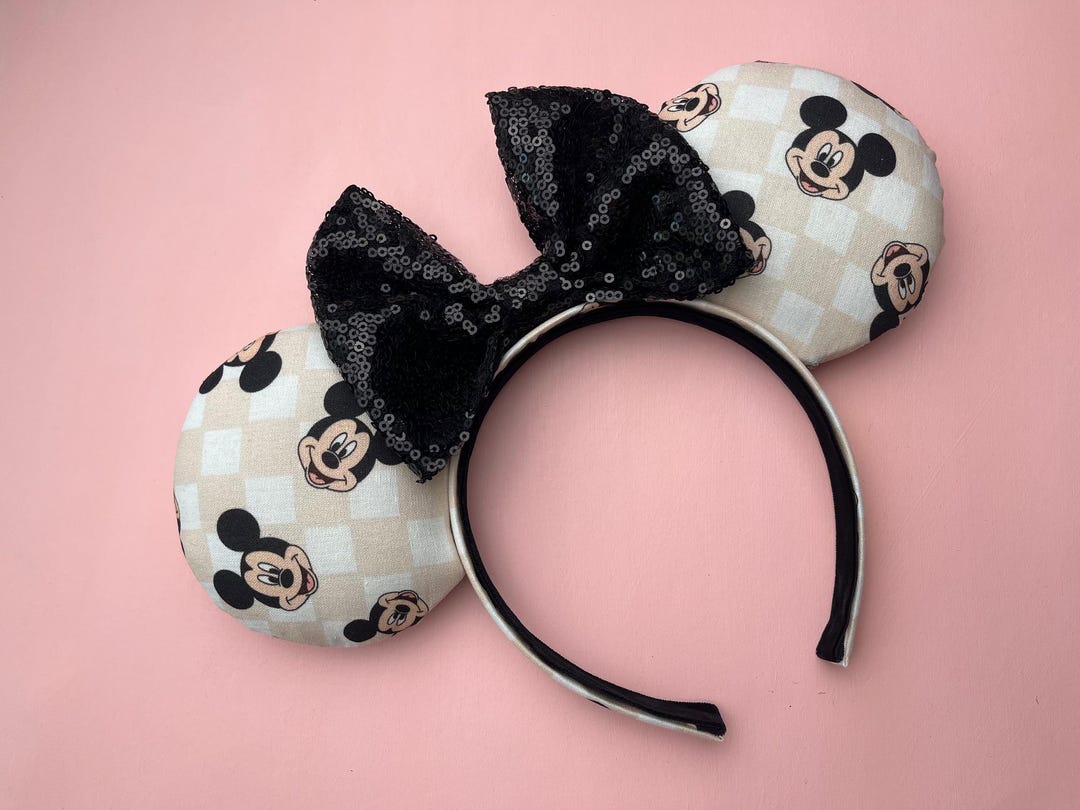 Mickey Mouse Checkered Ears, Mickey Ears, Minnie Ears, Disney Ears - Etsy