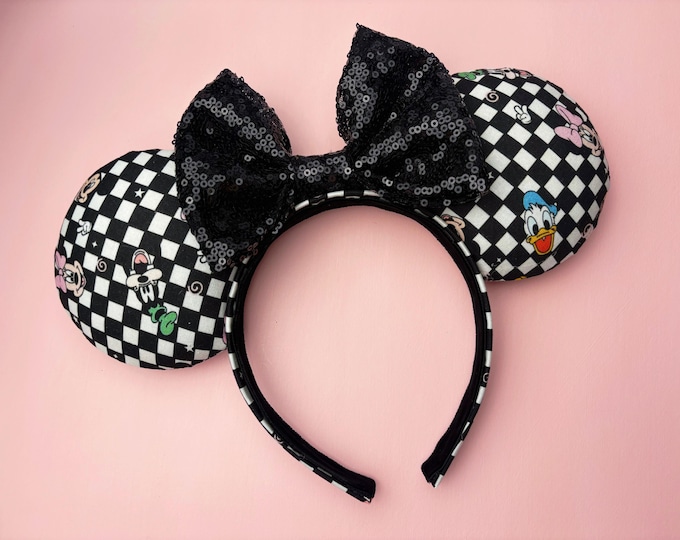 Mickey and Friends Checkered Ears, Minnie Ears, Disney Ears - Etsy