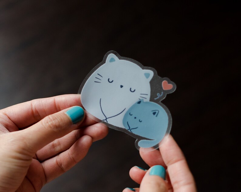 Kitty Love Vinyl Sticker Kawaii Cats Cute Kitty Cute | Etsy