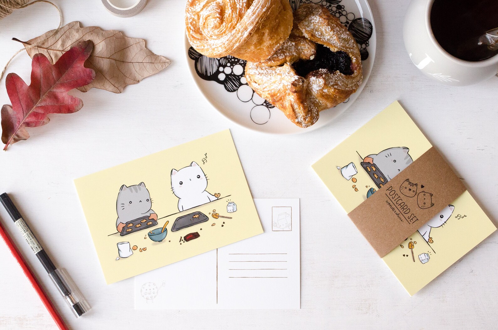Cute Cat Postcards & Mini Prints 4x6 Postcard Set of Cozy | Etsy