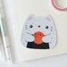 Kitty Rice Ball Sticker Cute Glitter Die-cut Sticker - Etsy