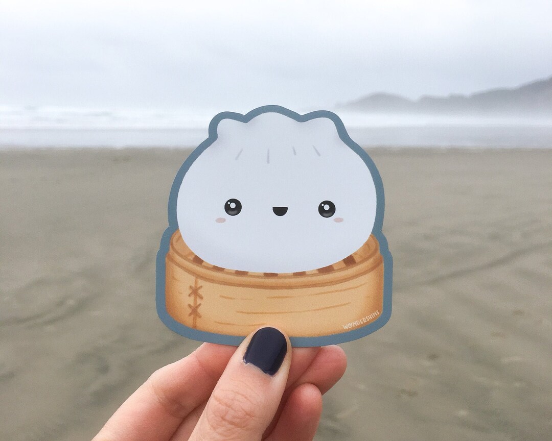 Happy Dumpling in Steamer Die-cut Magnet Cute Dim Sum Magnet - Etsy