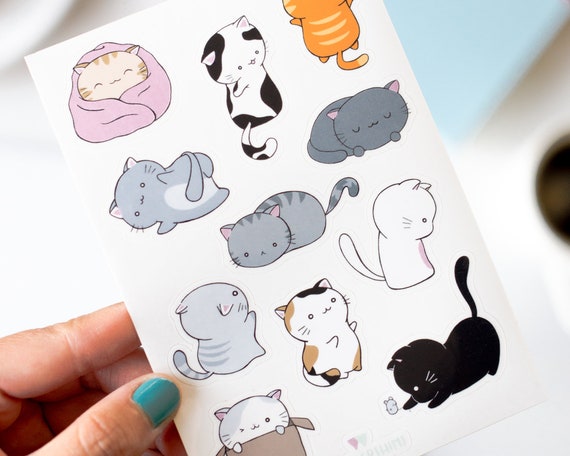 Cat Planner Stickers Cute Cat Stickers for Planner and - Etsy
