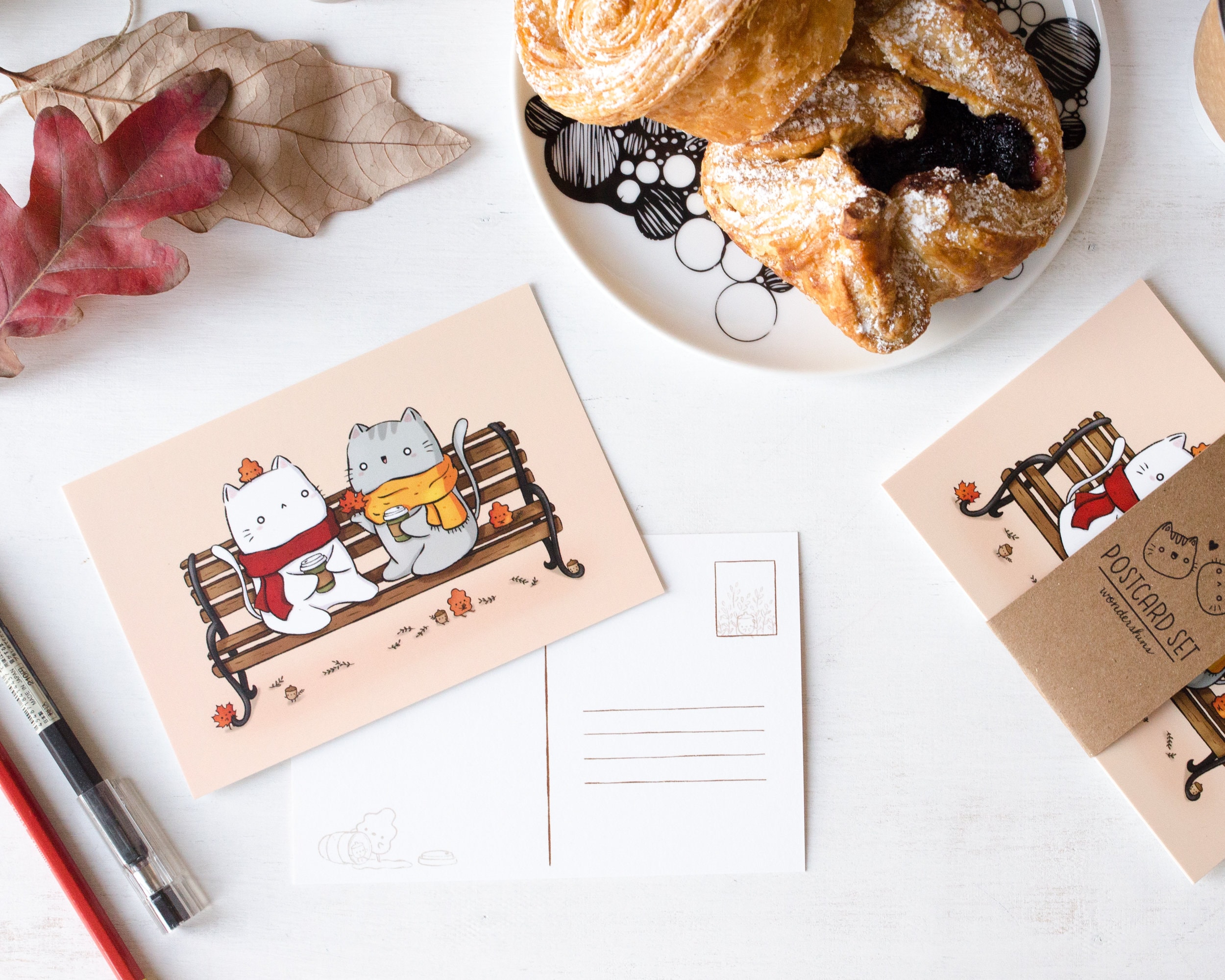 Outdoor Lattes Cute Postcard 4x6 Kawaii Postcard and Mini - Etsy
