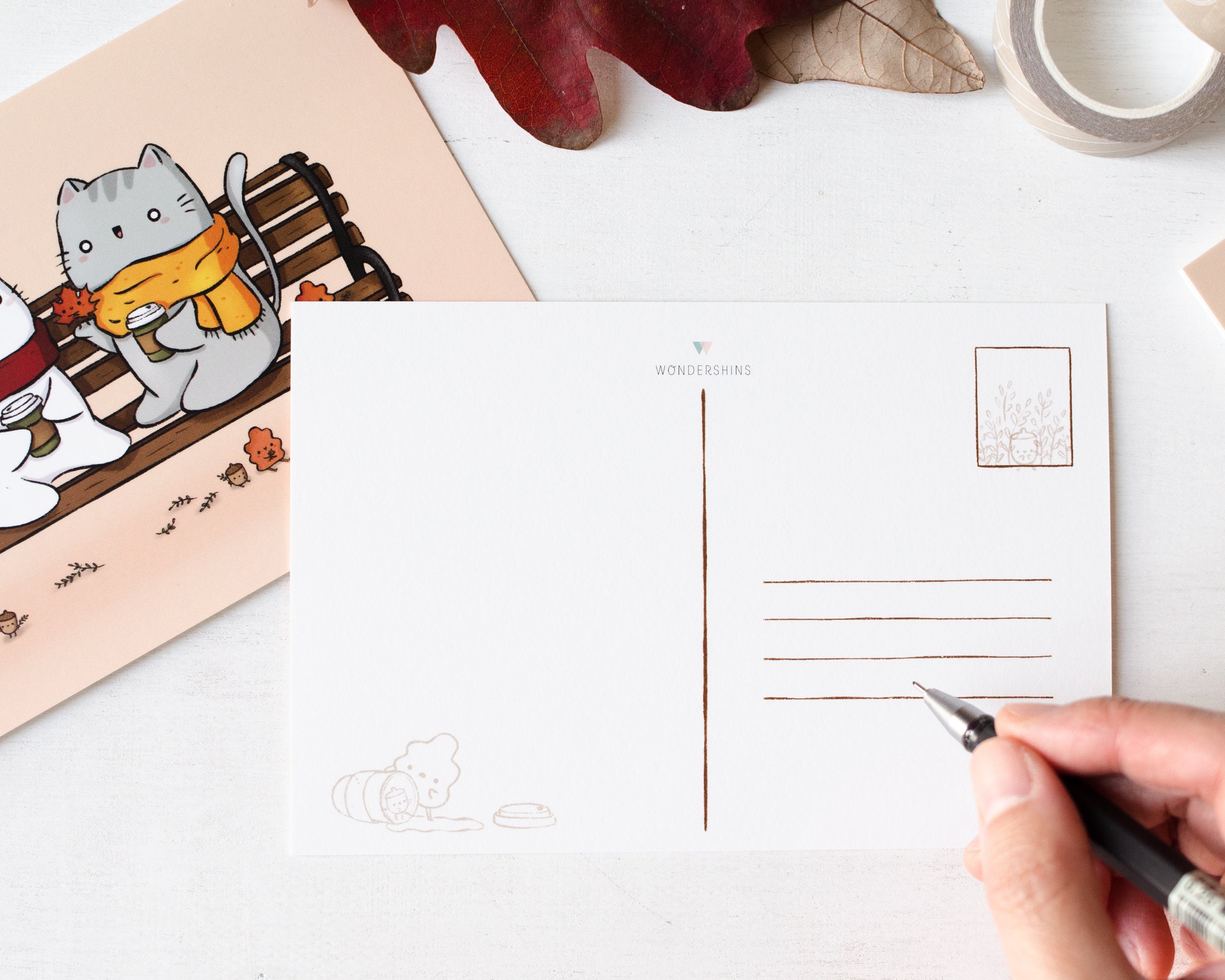 Outdoor Lattes Cute Postcard 4x6 Kawaii Postcard and Mini - Etsy