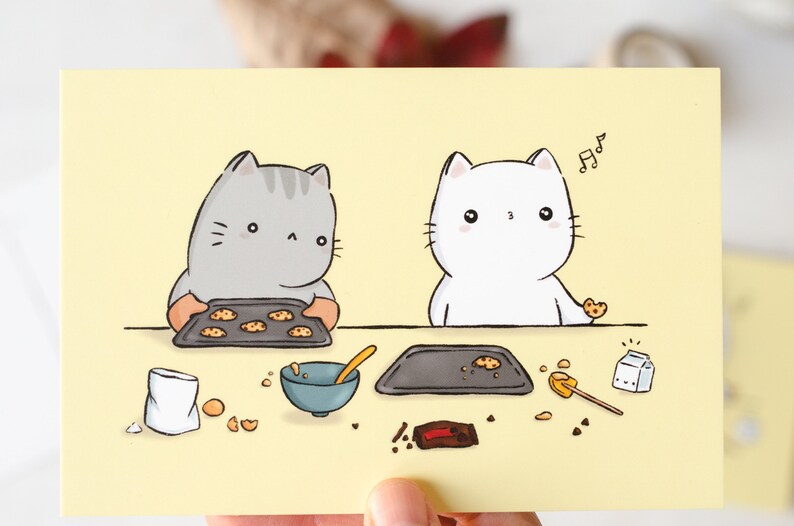 Cute Cat Postcards & Mini Prints 4x6 Postcard Set of Cozy - Etsy