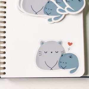Kitty Love Vinyl Sticker Kawaii Cats Cute Kitty Cute | Etsy