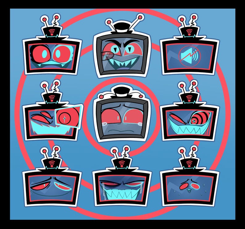 Hazbin Hotel Vox Sticker Sheet - Etsy