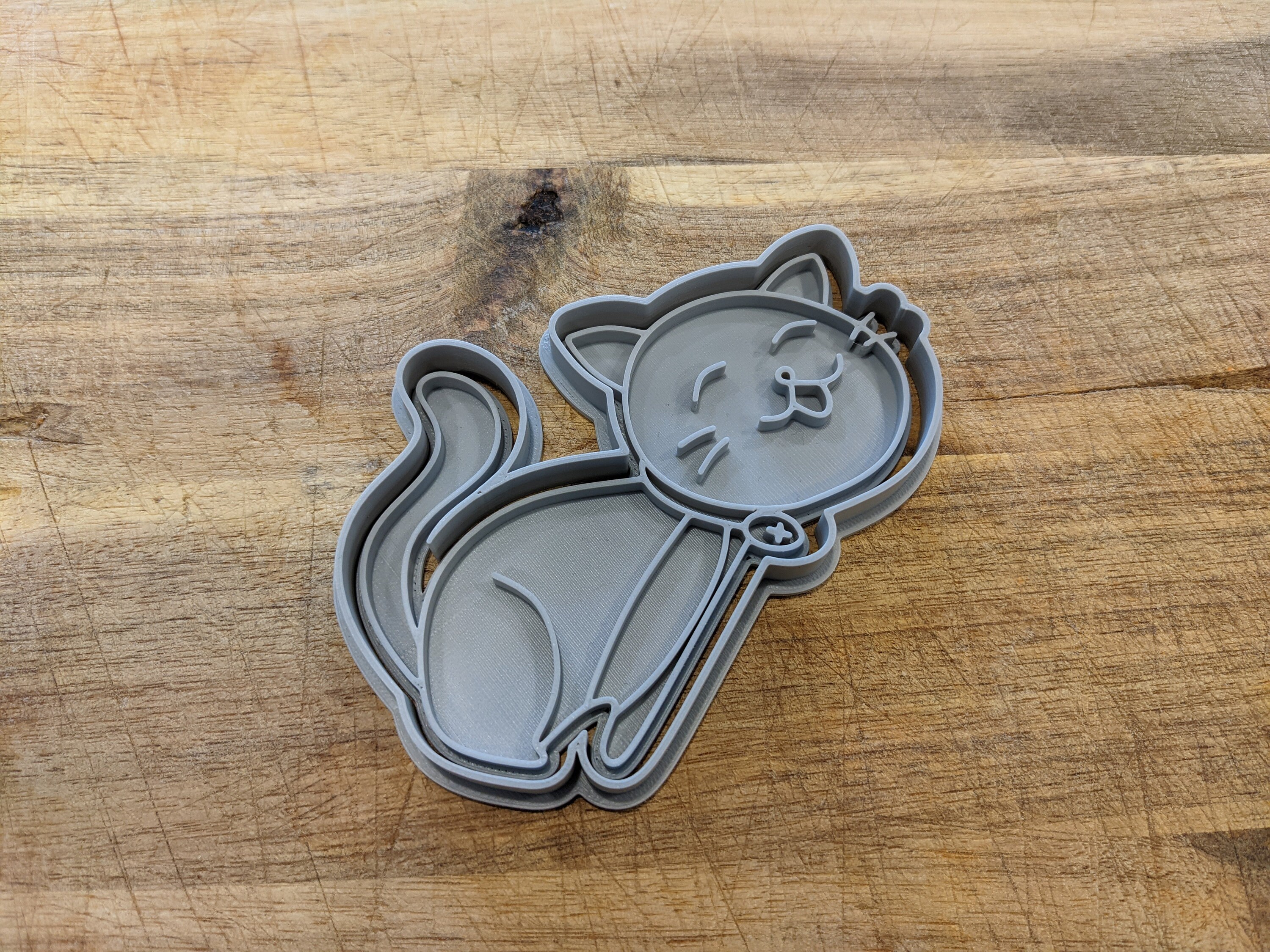 Cat Cookie Cutter Kitten Biscuit Fondant Baking Cake Embosser | Etsy ...