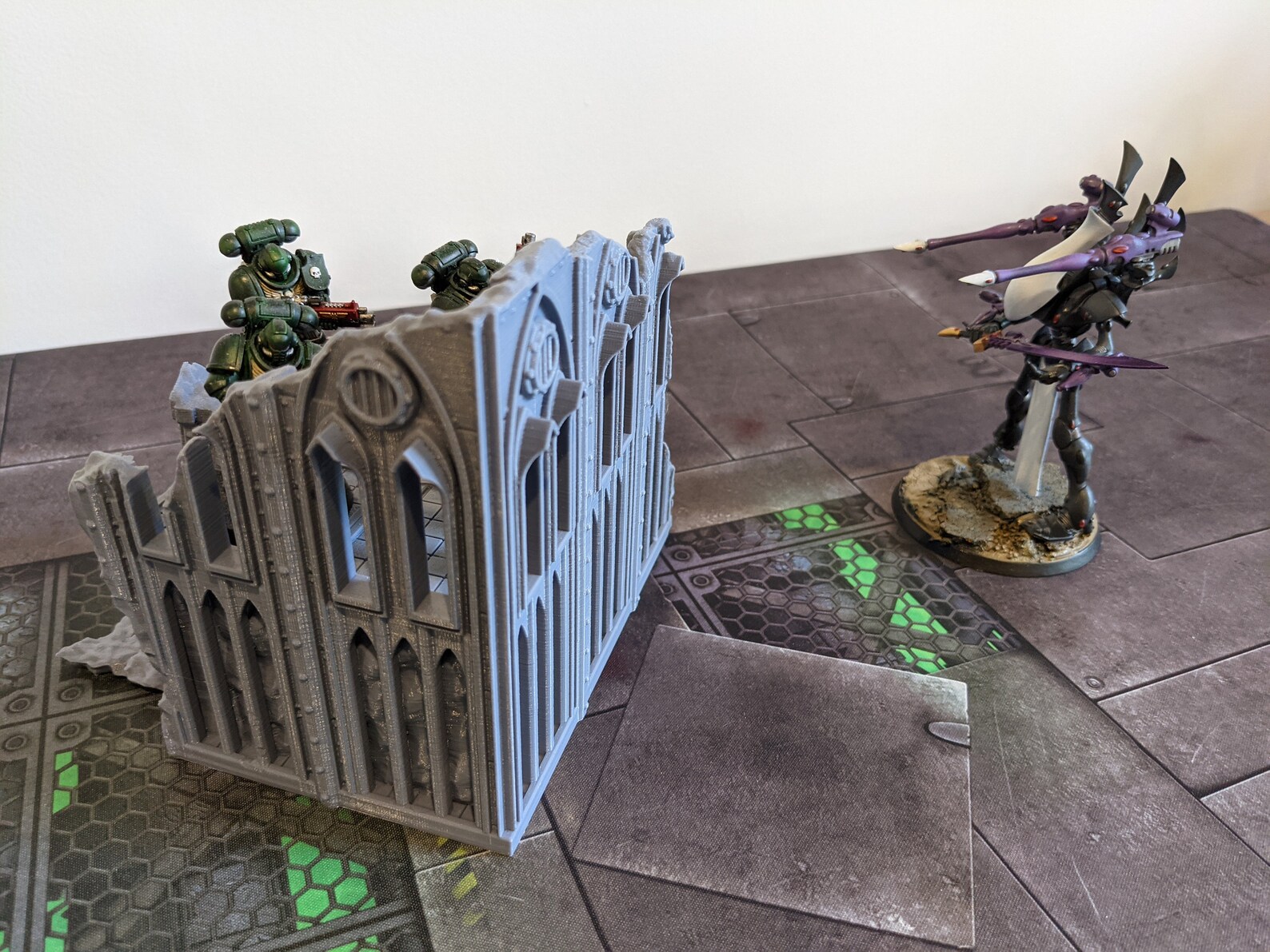 Warhammer 40k AOS Terrain Ruins With Platform Corner Gothic - Etsy España