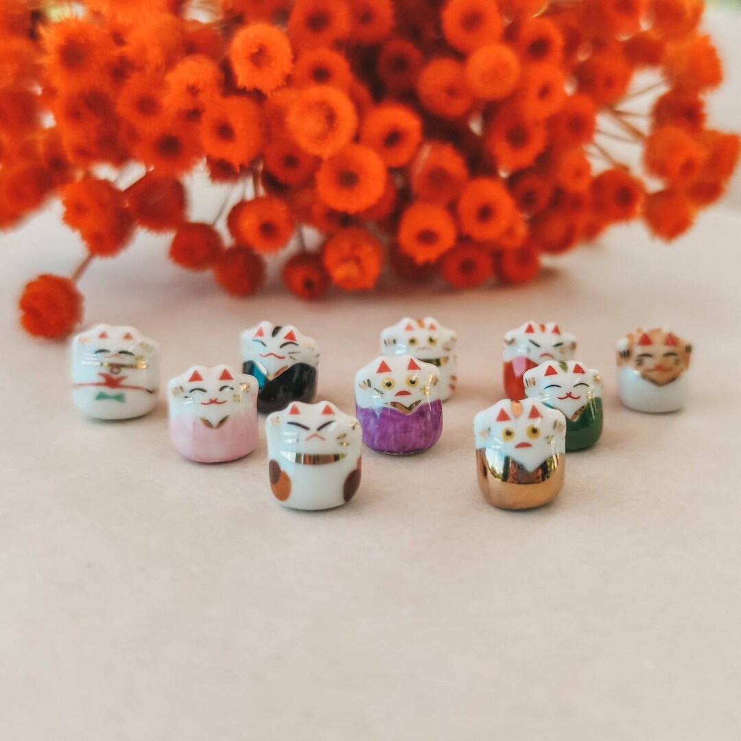 Mini Lucky Cat, Maneki-neko, Lucky Charm, Gri-gri, Talisman, Protection ...