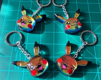 Pikachu keychain | Etsy