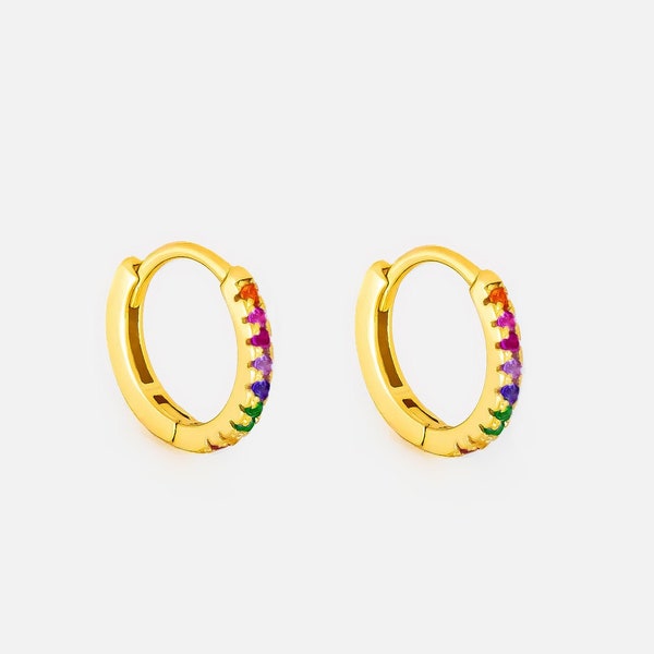 Colourful Hoop Earrings - Etsy UK