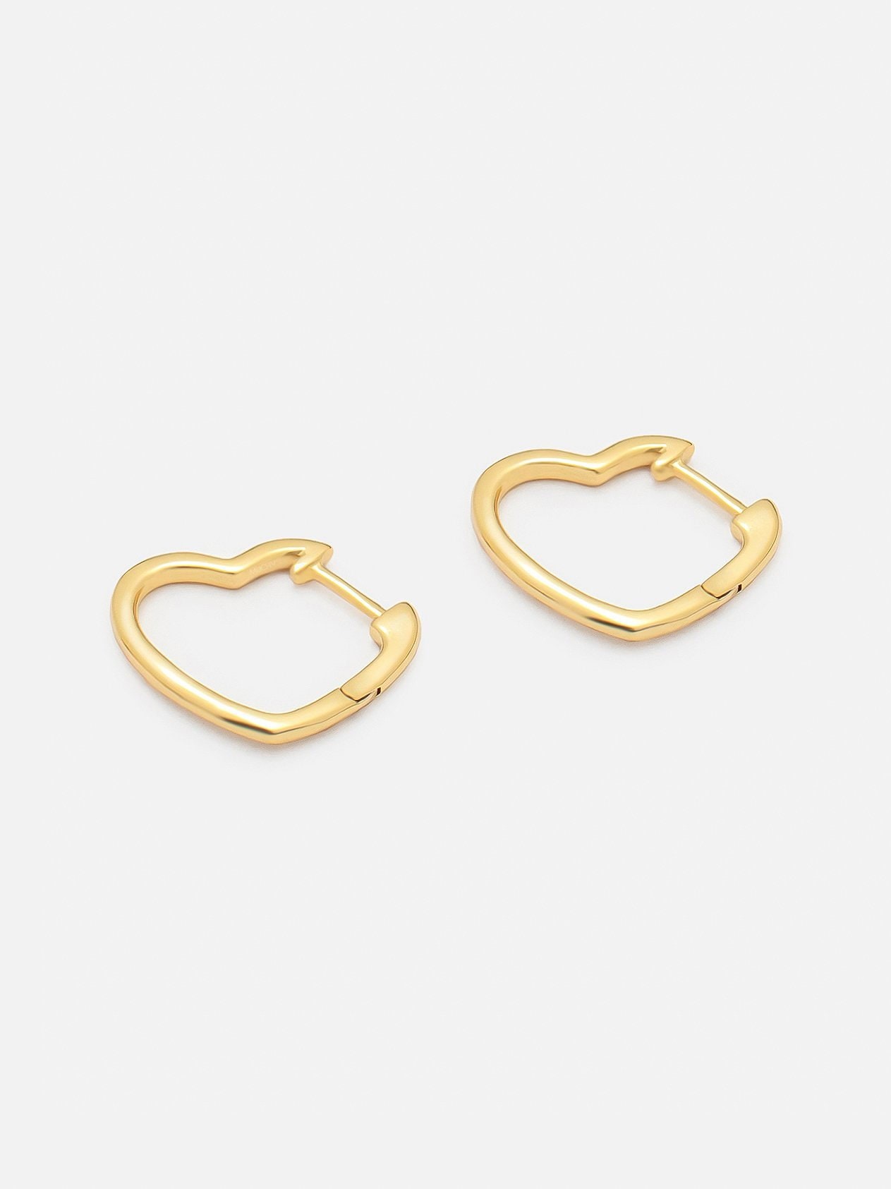 Heart Shaped Hoops 18ct Gold Plated Medium Hoop Earrings - Etsy Australia