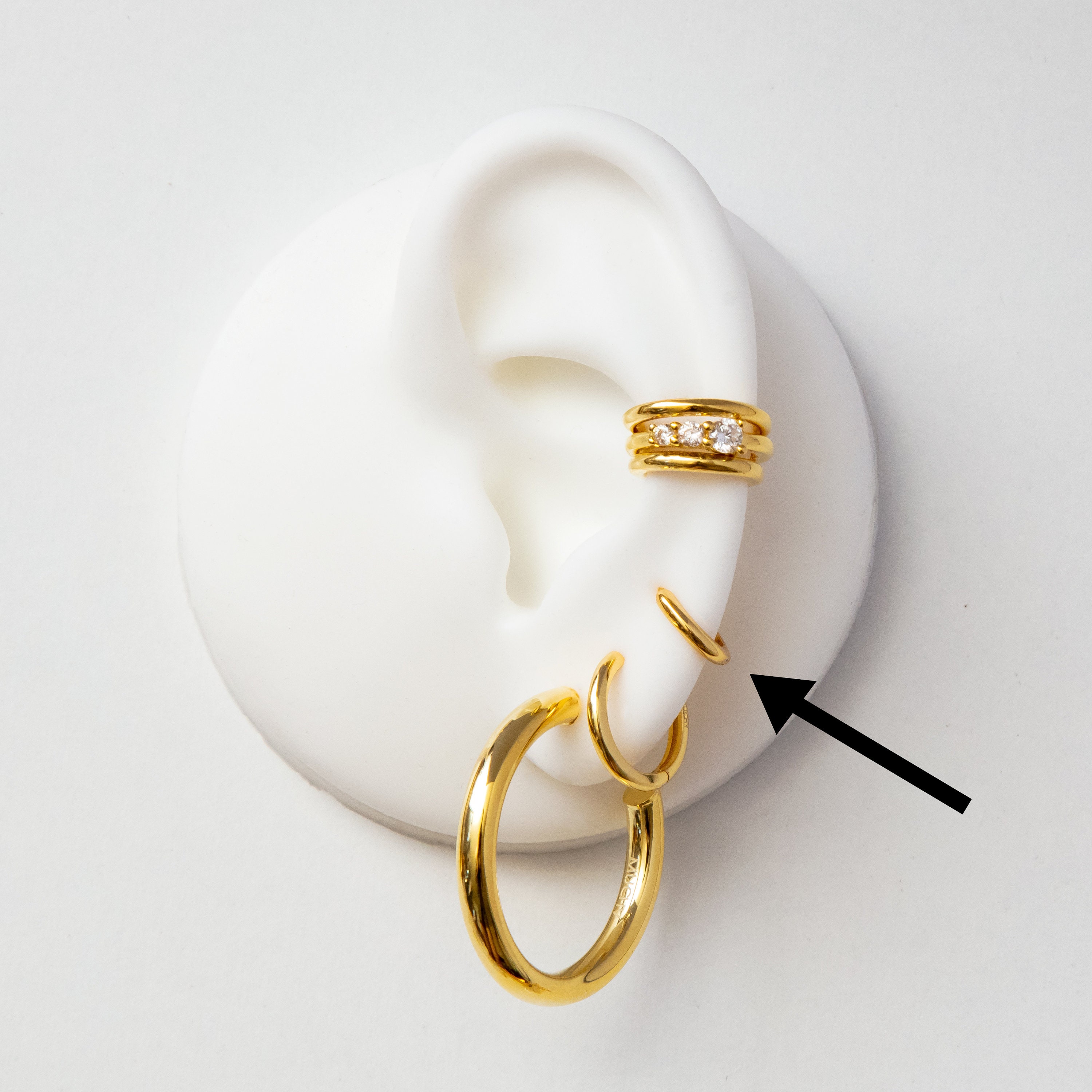 Gold Tiny Huggie Hoops 7mm Dainty Solid Hoop Earrings Round - Etsy UK