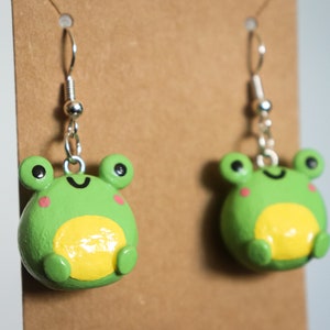 Chill Froggies Polymer Clay Earrings // Cute Frog Earrings, Adorable ...