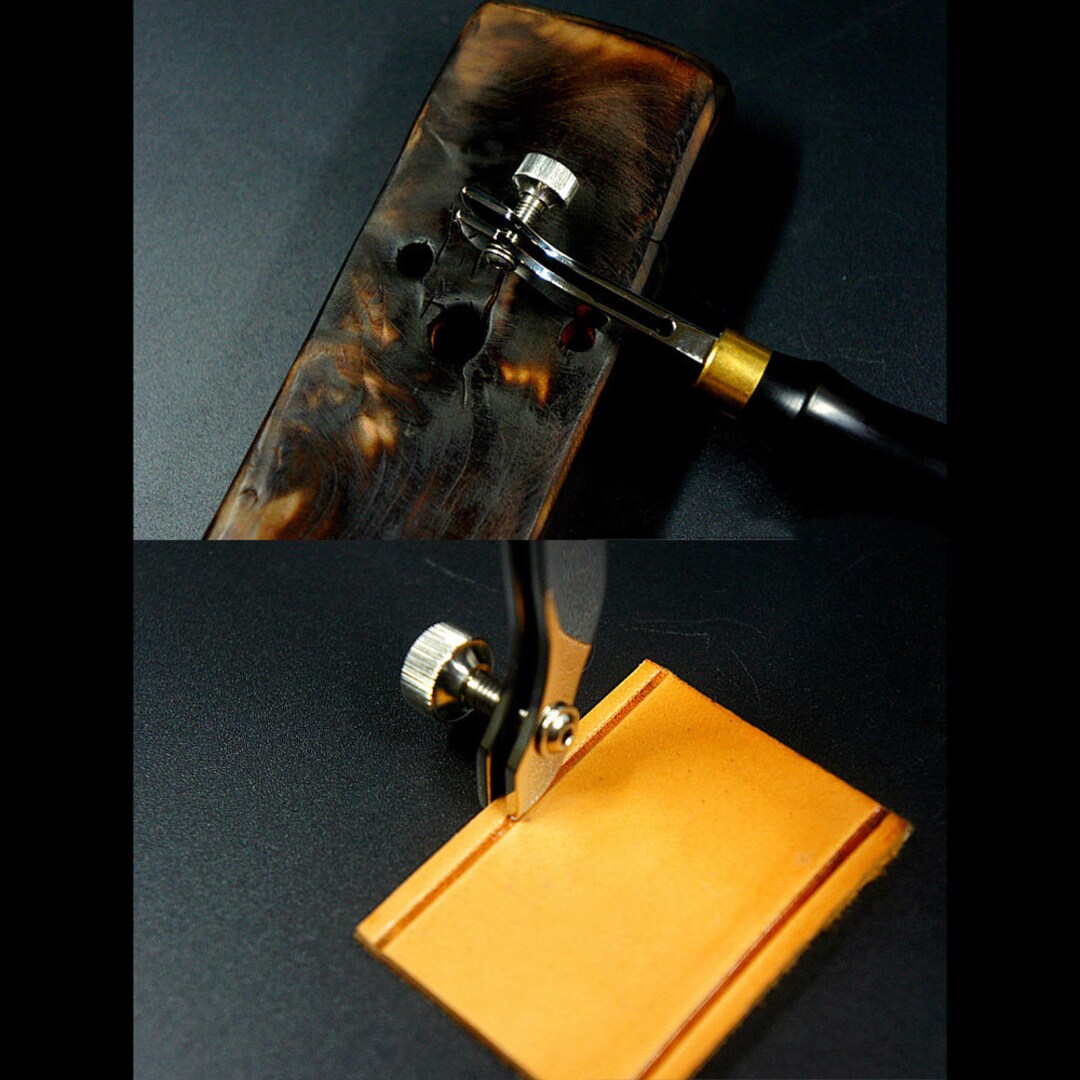 Quality Adjustable Creaser Press Line Edge Ebony Handle Leather Craft ...